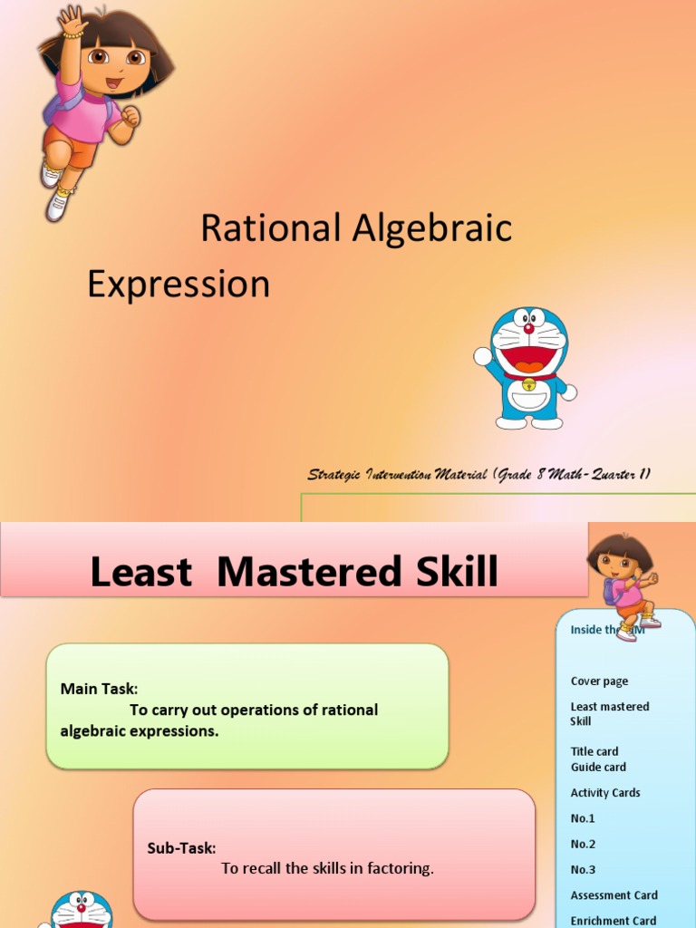 Grade 8 Math: Rational Expressions Guide | PDF | Mathematical Concepts ...