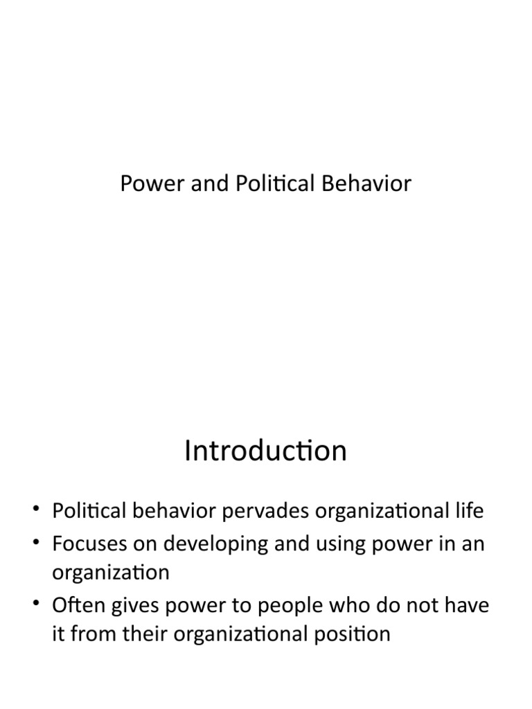 Power Dynamics in Organizational Politics | PDF | Power (Social And ...