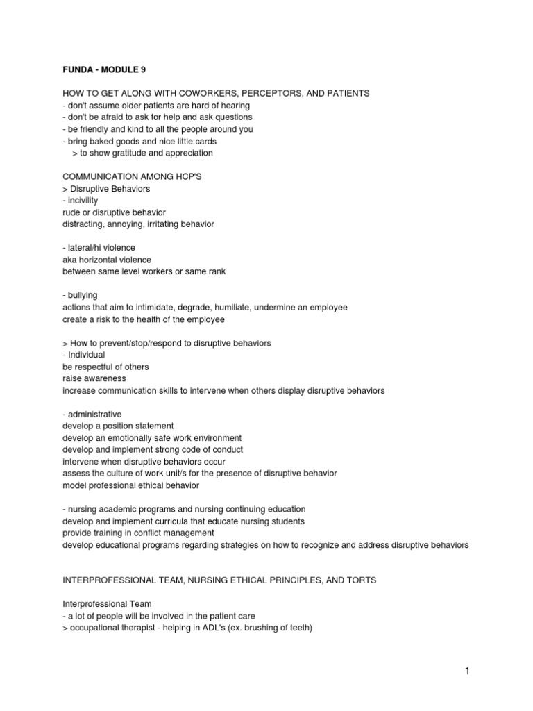 Funda Module 9 10 | PDF | Nursing | Health Care