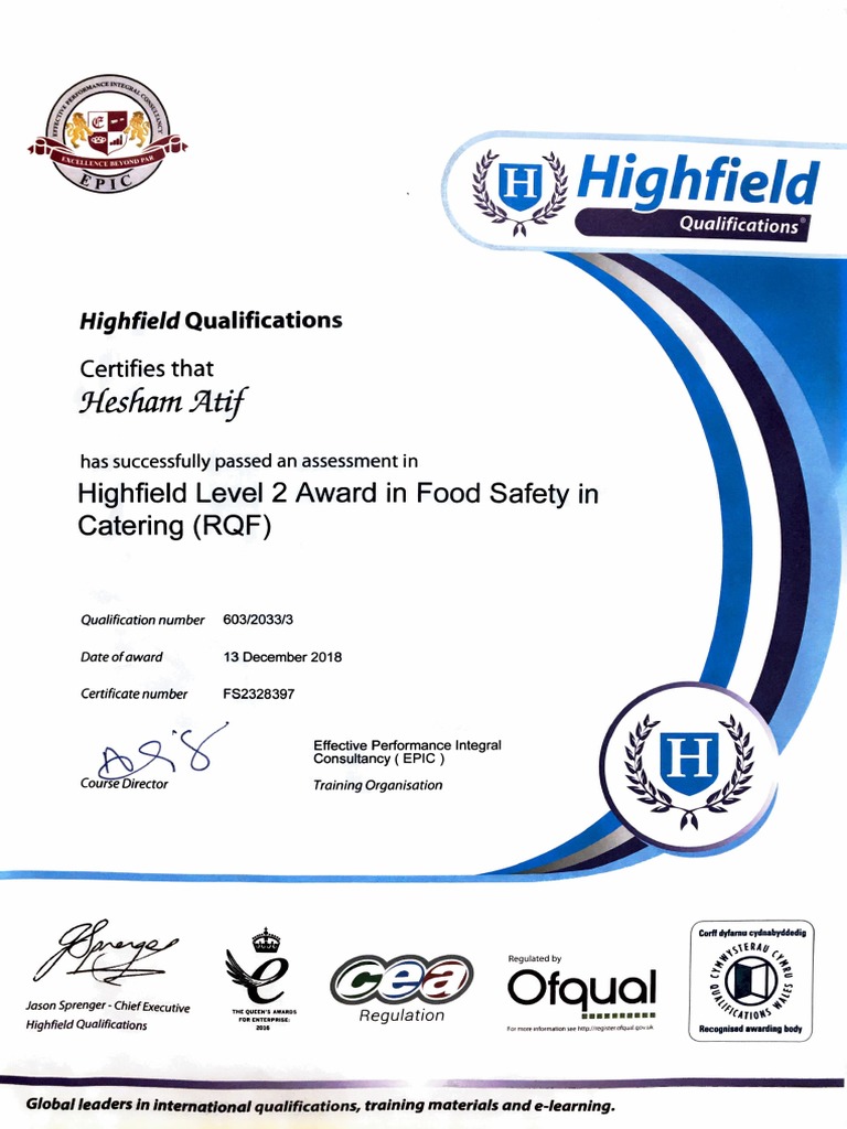 Food Safety Level 2 | PDF