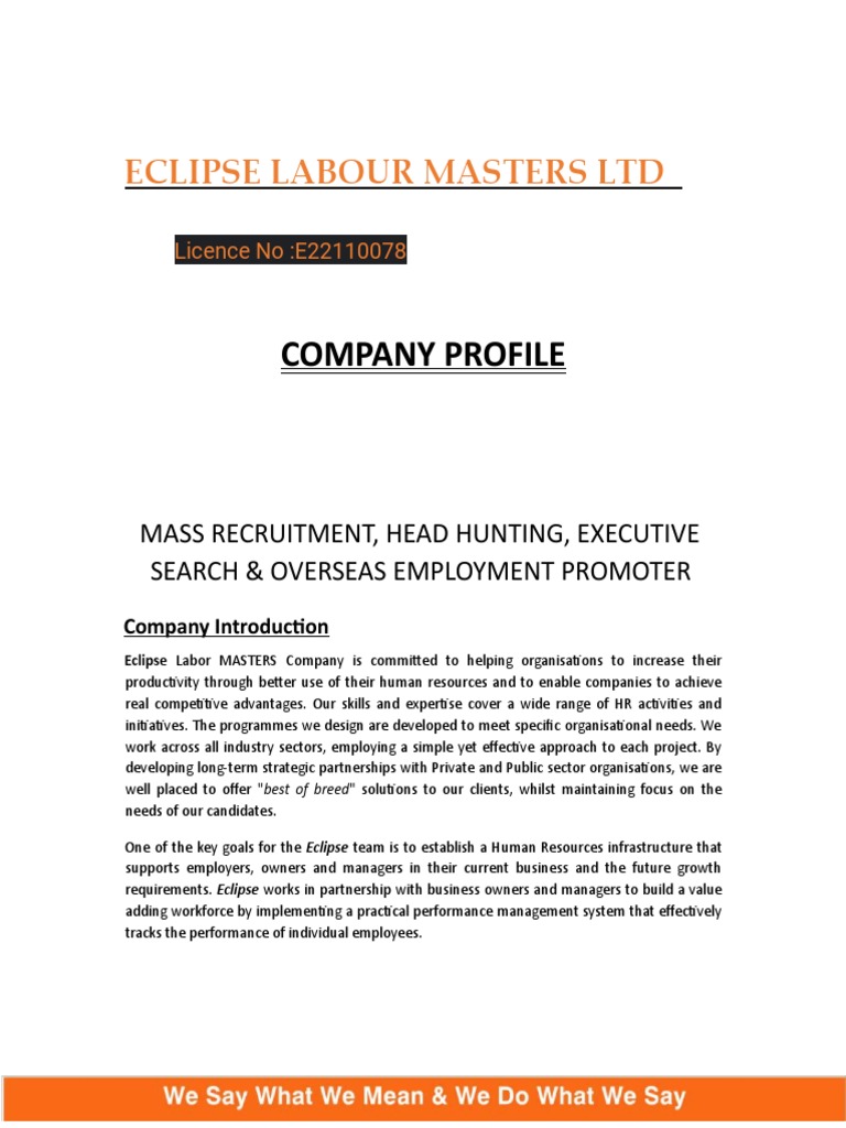 Eclipse Company Profile | PDF | Recruitment | Human Resources