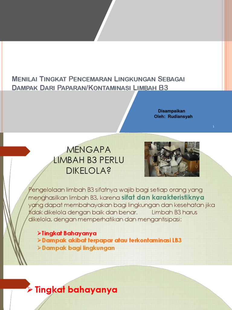 Menilai Tingkat Pencemaran Lingkungan Sebagai Dampak Dari Paparan LB3 | PDF