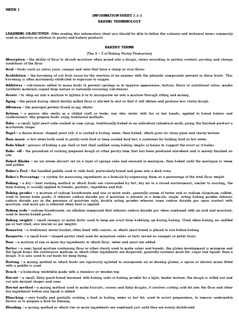 Handouts Week 1bpp | PDF | Baking | Breads