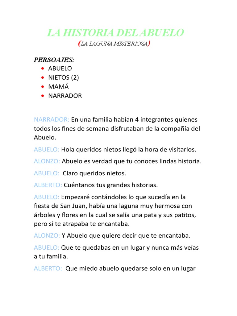 La Historia Del Abuelo | PDF