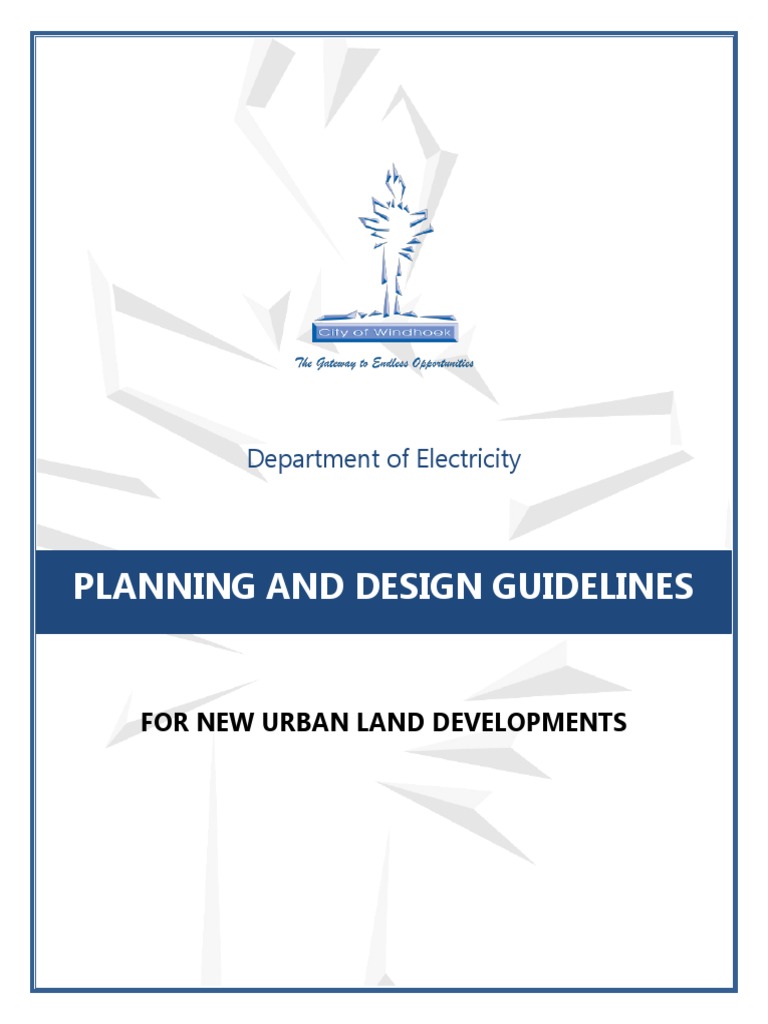 CoW Electricity Department Planning & Design Guidelines For New Urban ...