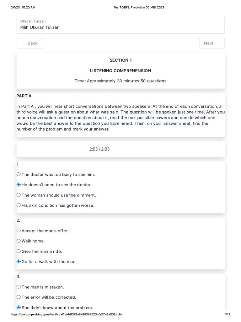 TOEFL Prediction Test May 2023 | PDF | Thomas Jefferson | Test Of ...