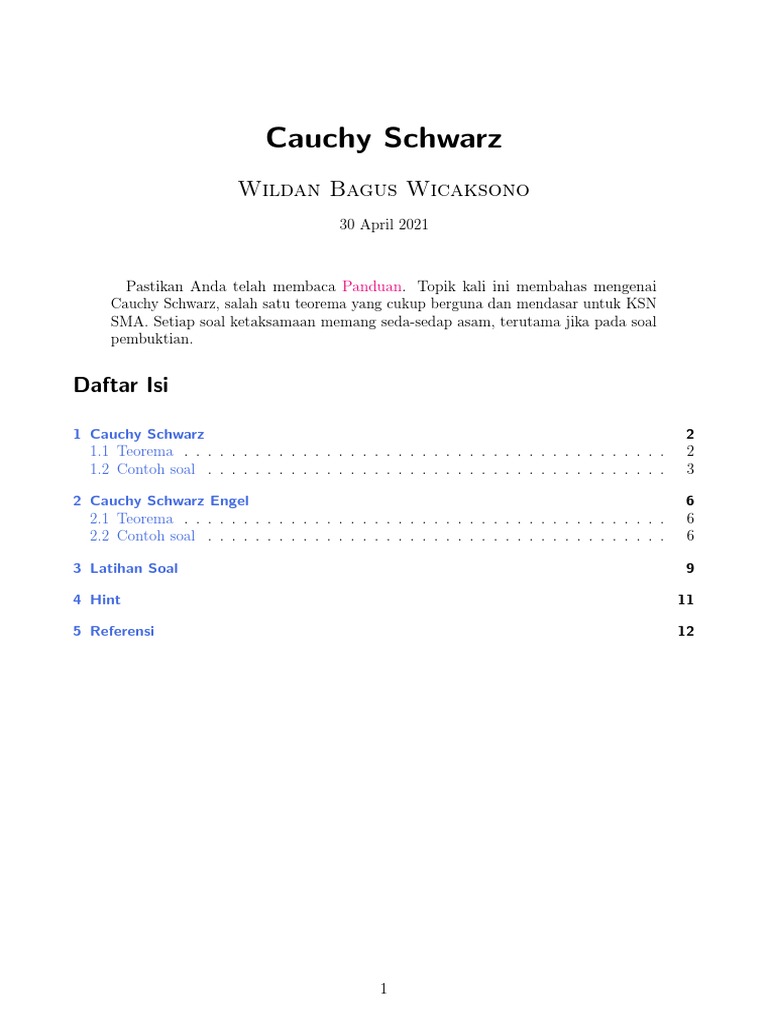 Cauchy Schwarz | PDF