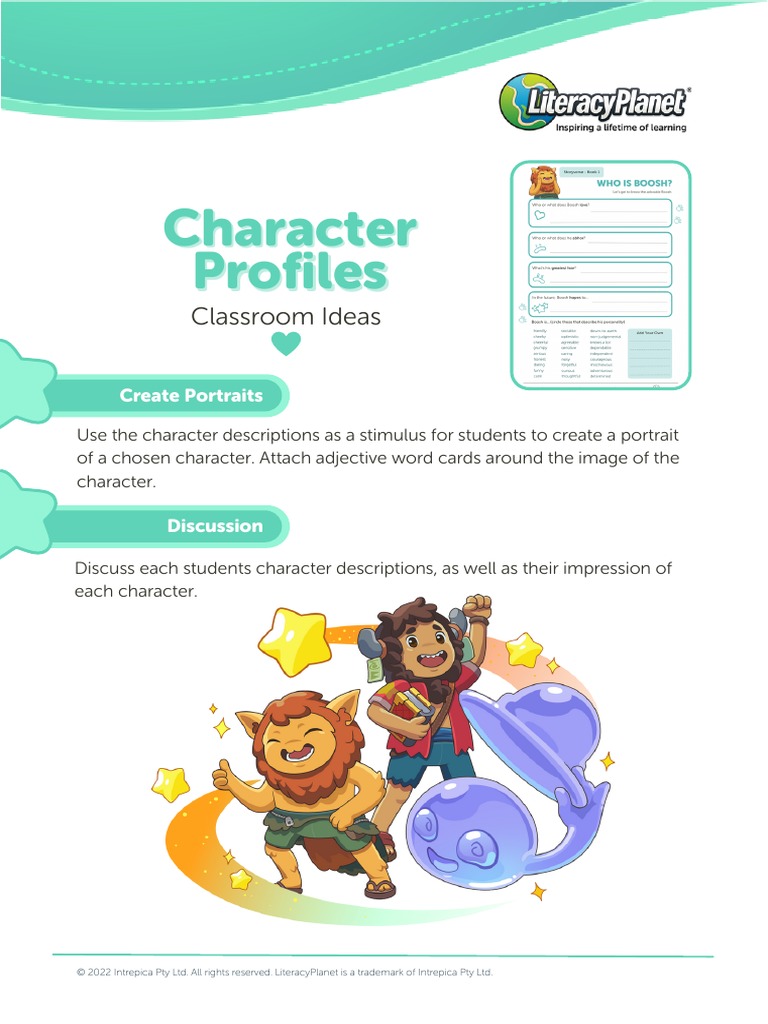 Character Profiles for Classroom Activities | PDF