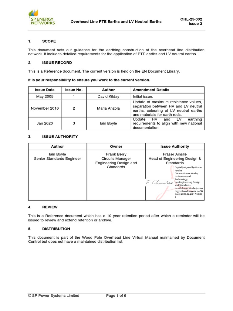 OHL Earthing Guidelines for Transformers | PDF | Electrical Substation ...