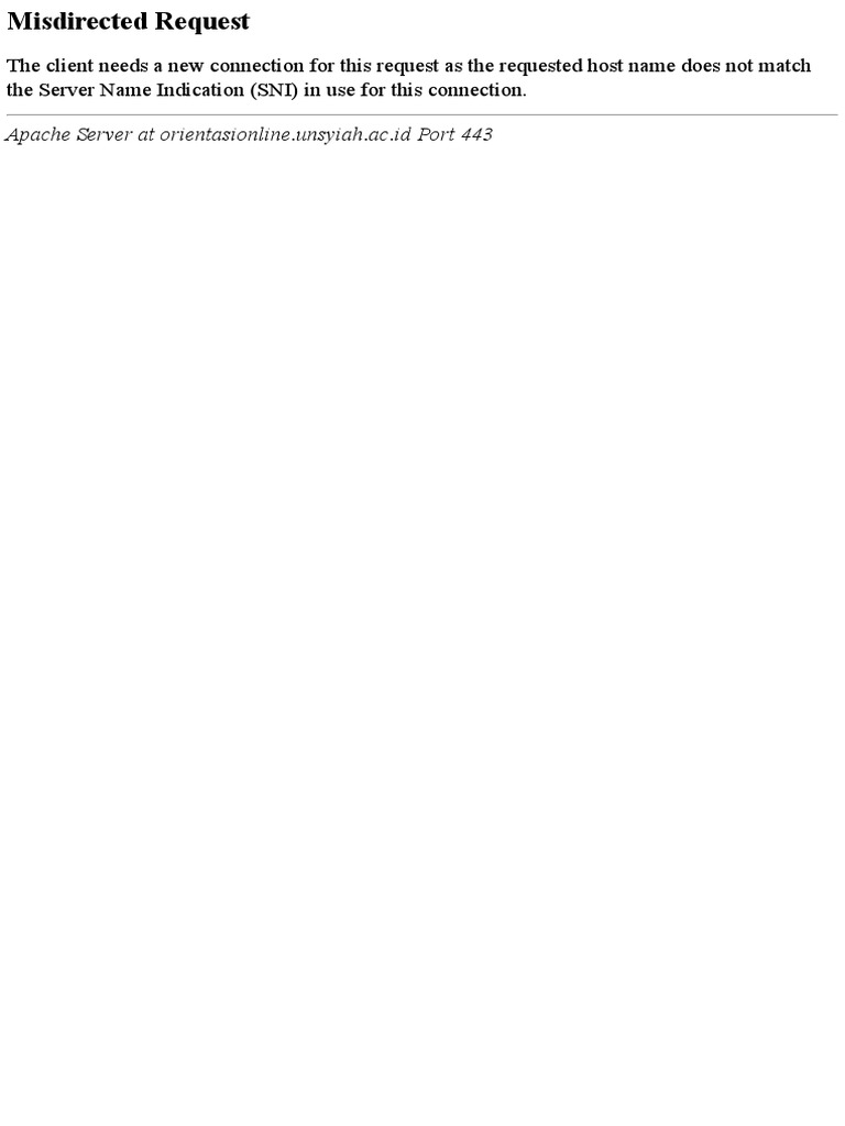 421 Misdirected Request Pdf 