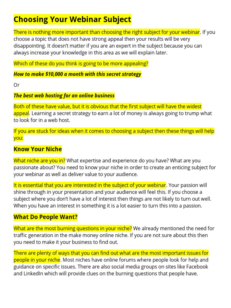 Webinar Mastery | PDF | Expert | Experience