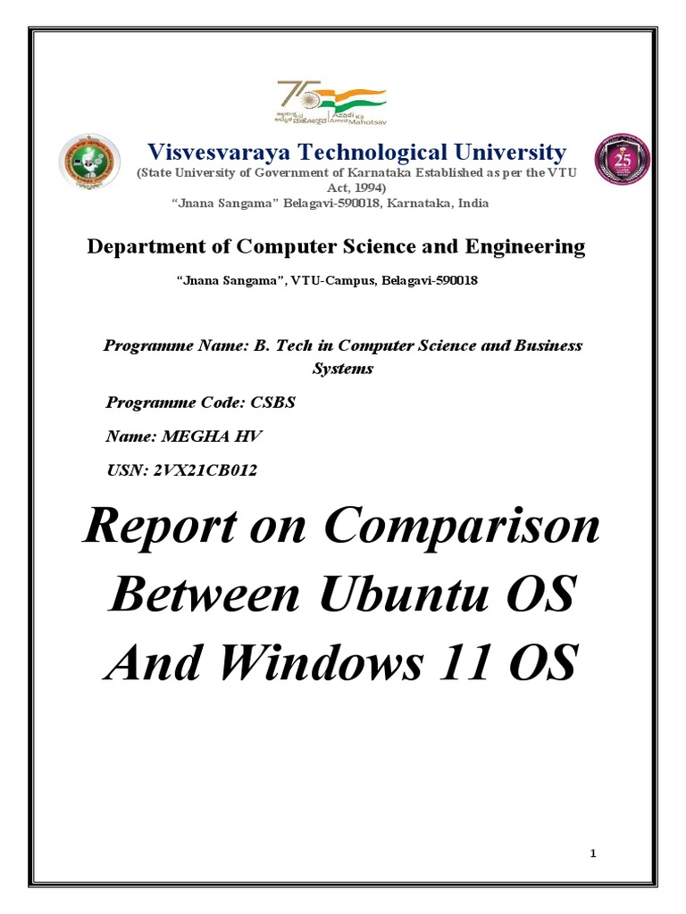 Ubuntu Vs Windows 11 OS | PDF