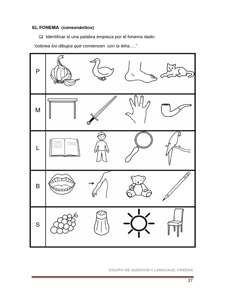 material para trabajar las habilidades fonológicas (fonemas) | PDF ...