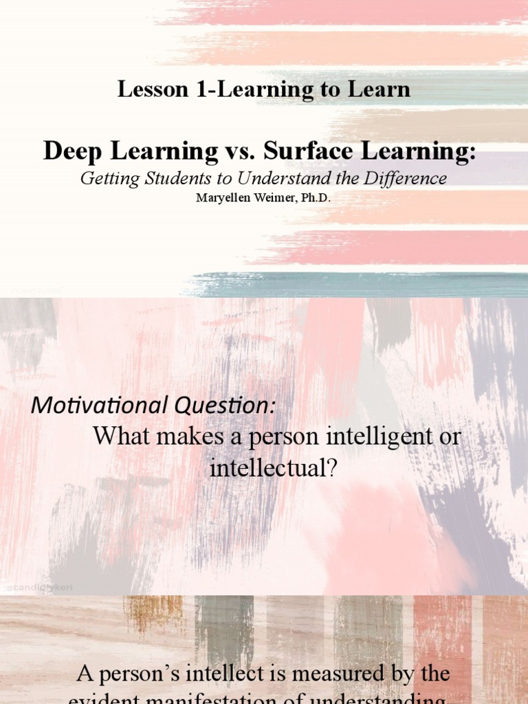 Deep vs Surface Learning Explained | PDF | Learning | Thought