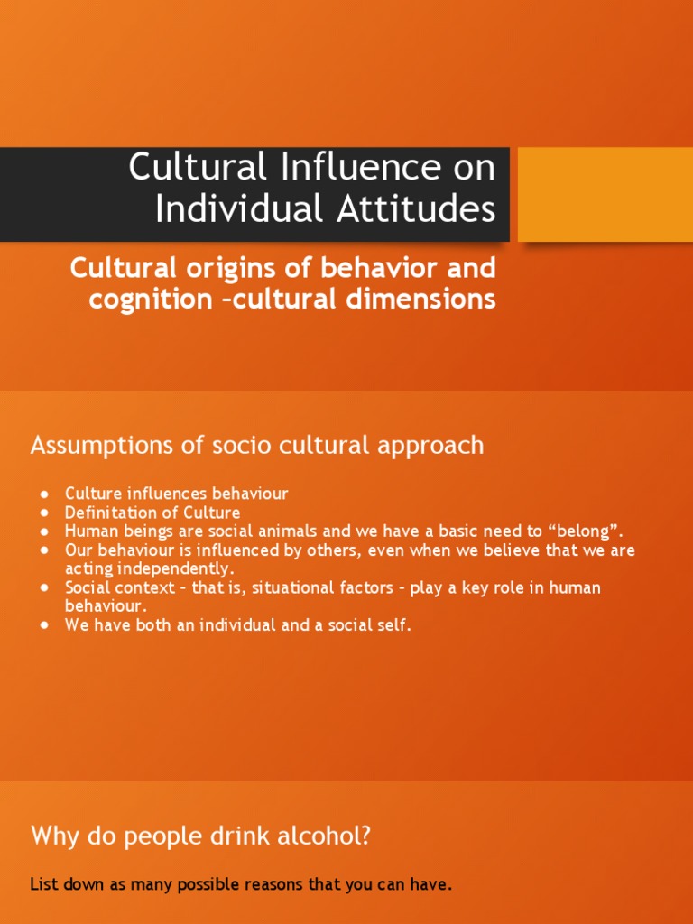 Cultural Influences on Behavior and Attitudes | PDF | Empowerment ...