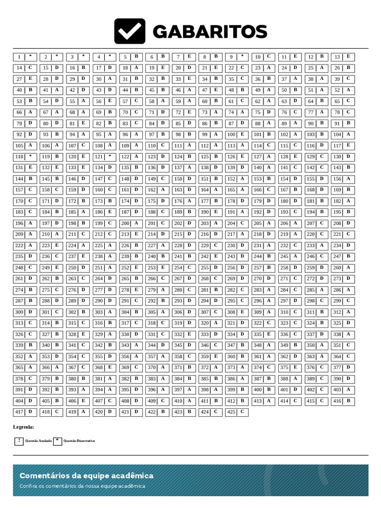 Gabarito 3 | PDF