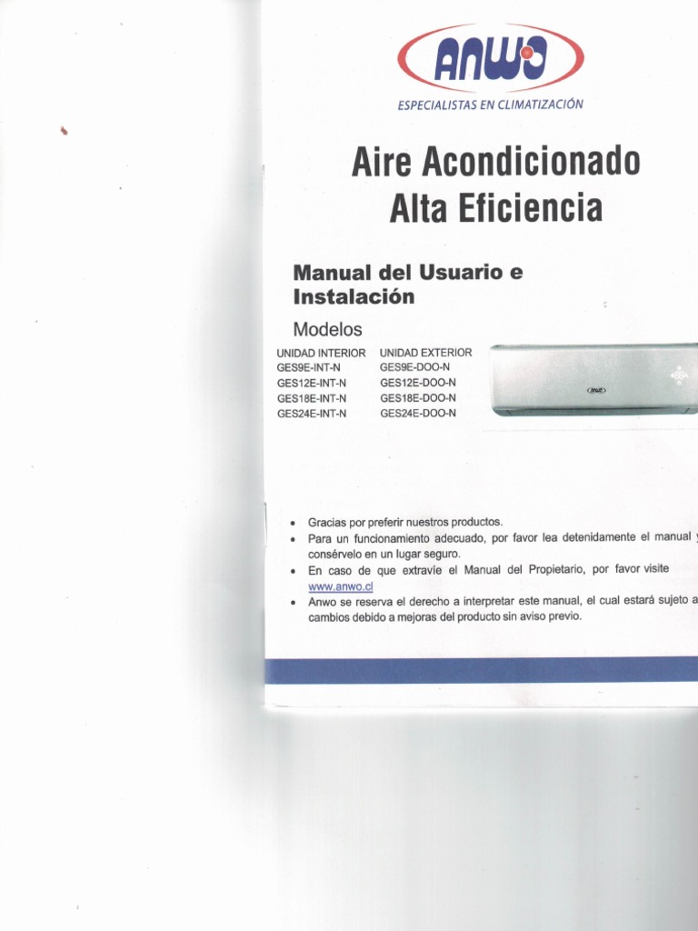 Aire Acondicionado ANWO | PDF