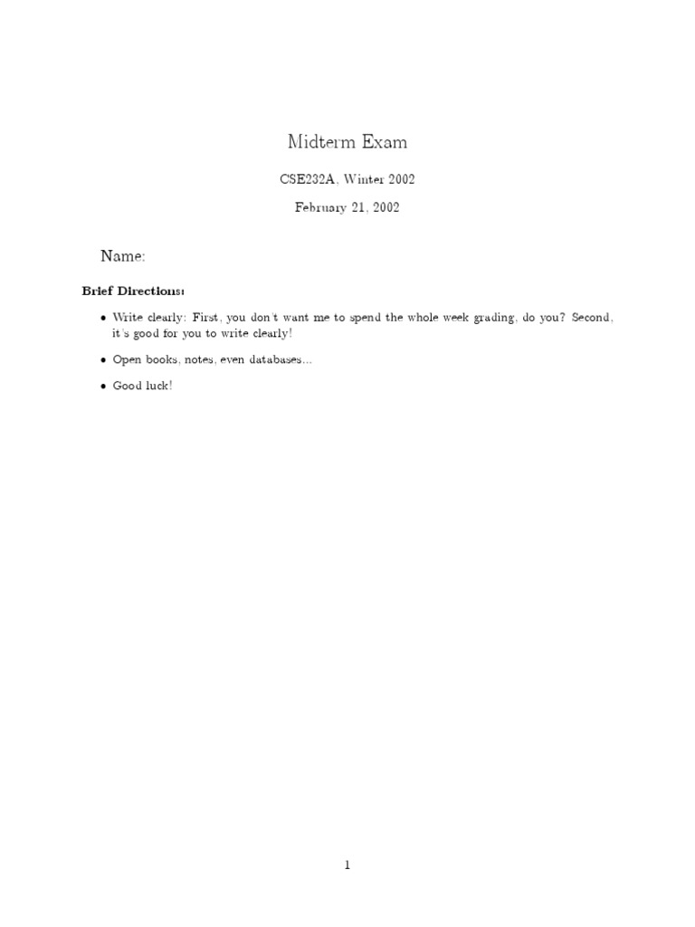 Midterm 02 Solutions | PDF