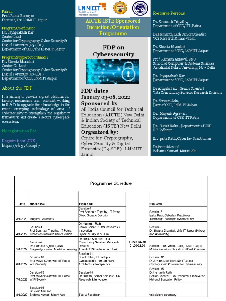 FDP On Cybersecurity | PDF | Computer Security | Security