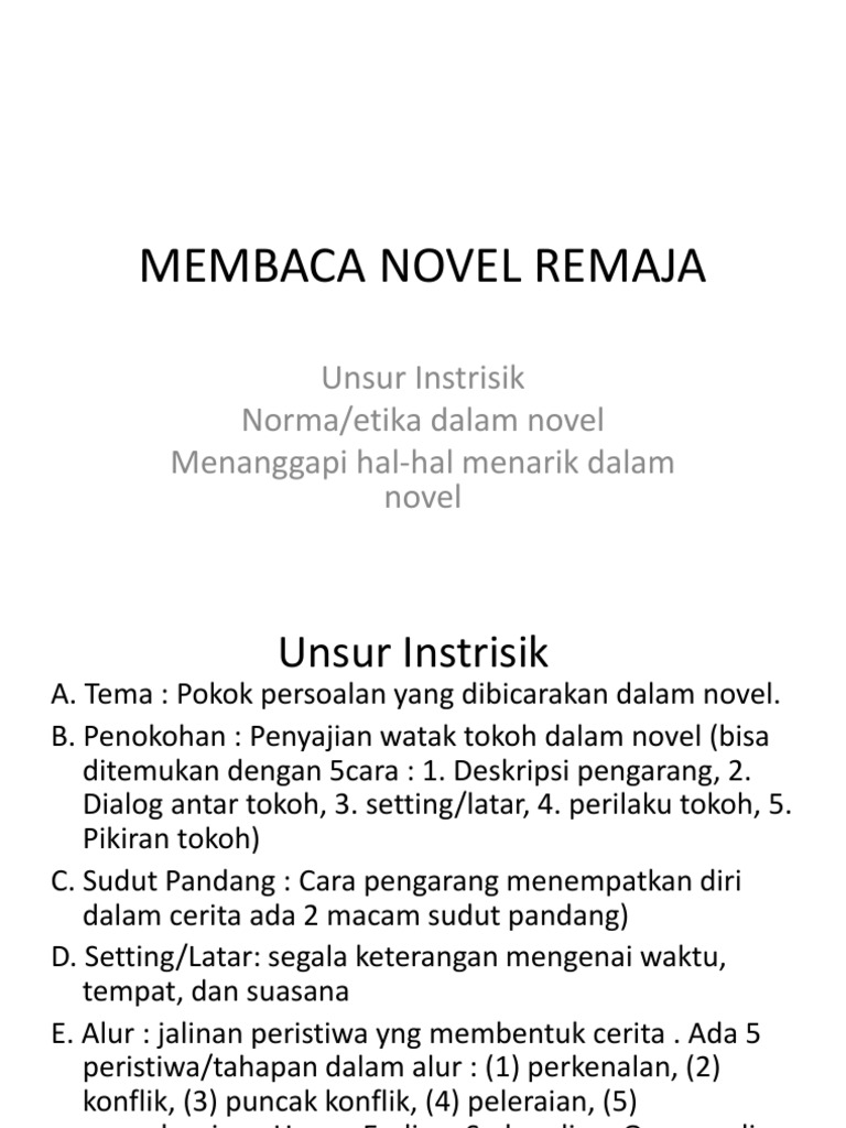 Membaca Novel Remaja. | PDF | Fiksi Umum