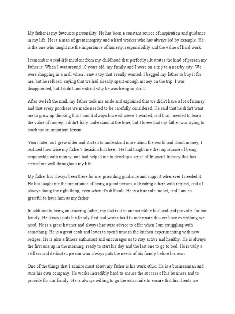 Essay On My Favourite Personality | PDF