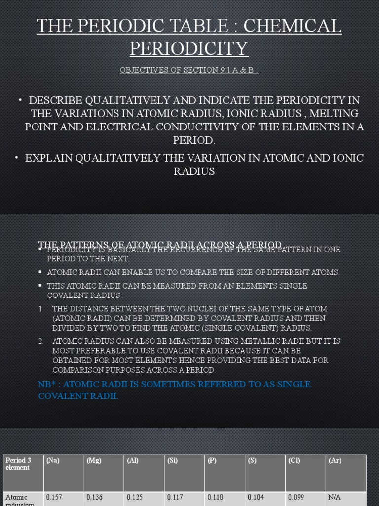 Chemical Periodicity | PDF | Ion | Periodic Table