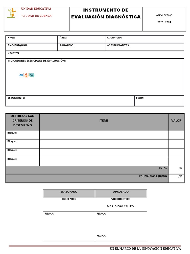 Formato Ev. Diagnostica 23-24 | PDF
