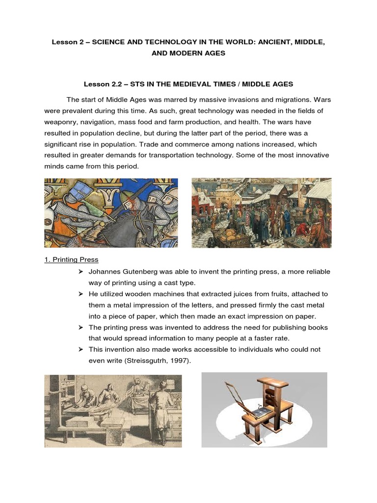 Innovations in Medieval Science & Tech | PDF | Printing Press | Printing