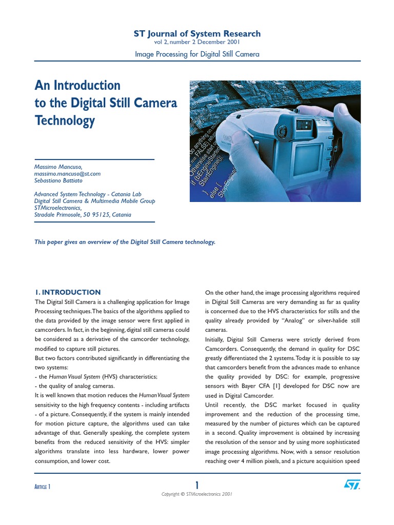 An Introduction To The Digital Still Cam | PDF | Charge Coupled Device ...