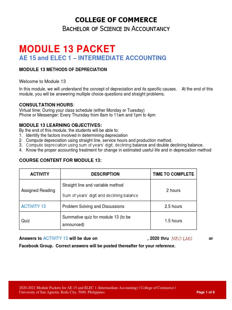 Module 13 | PDF | Depreciation | Business