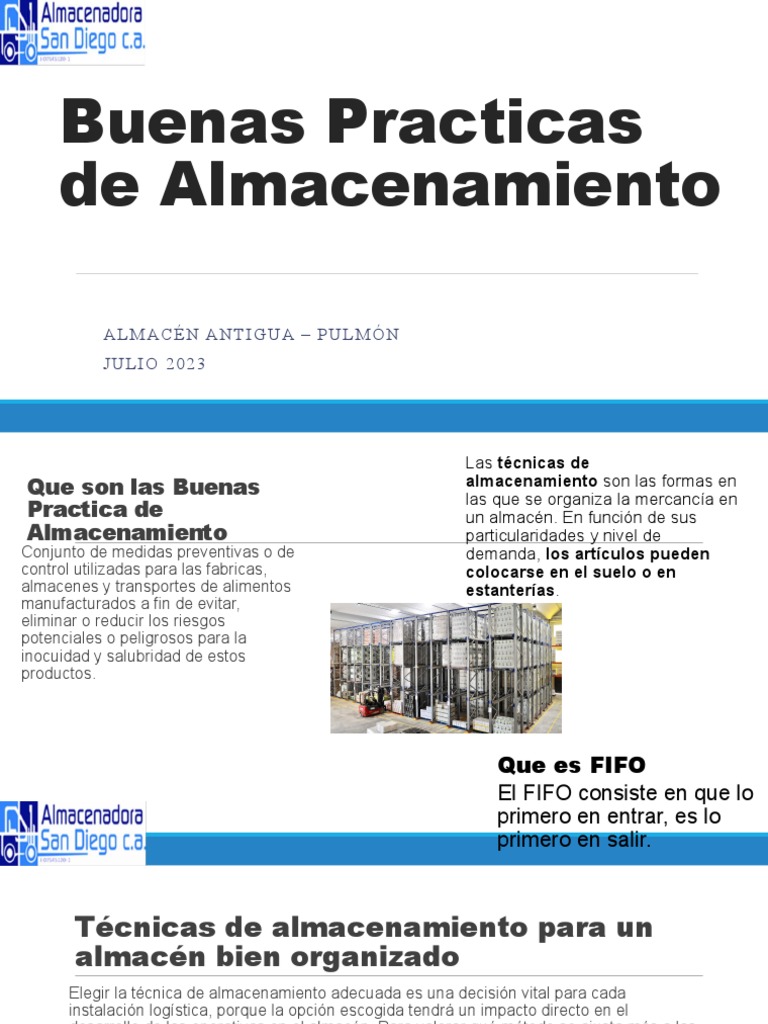 Buenas Practicas de Almacenamiento | PDF | Almacén Buenas Practicas de Almacenamiento | PDF | Almacén