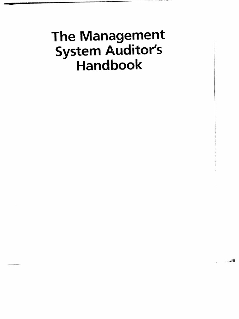 Management System Auditors Handbook | PDF