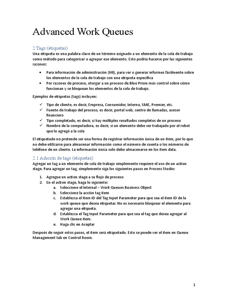 Advanced Work Queues PDF | PDF | Cifrado | Microsoft Excel