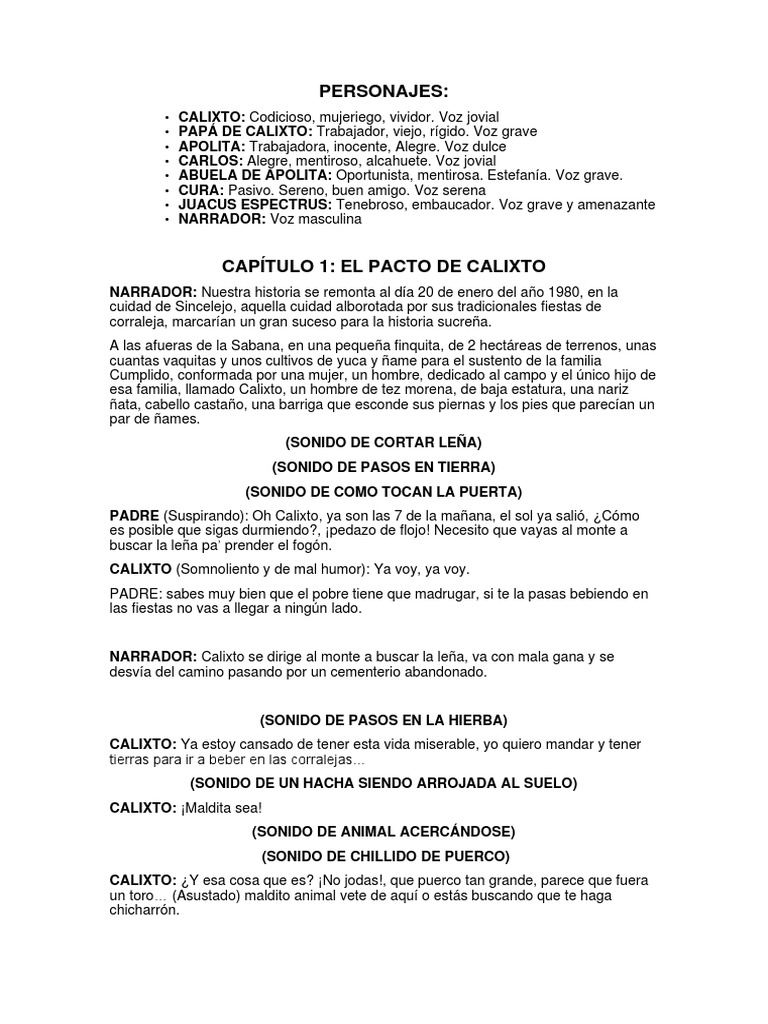 Libreto - Radionovela | PDF