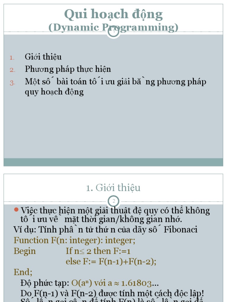 Quyhoachdong Buoi1 | PDF