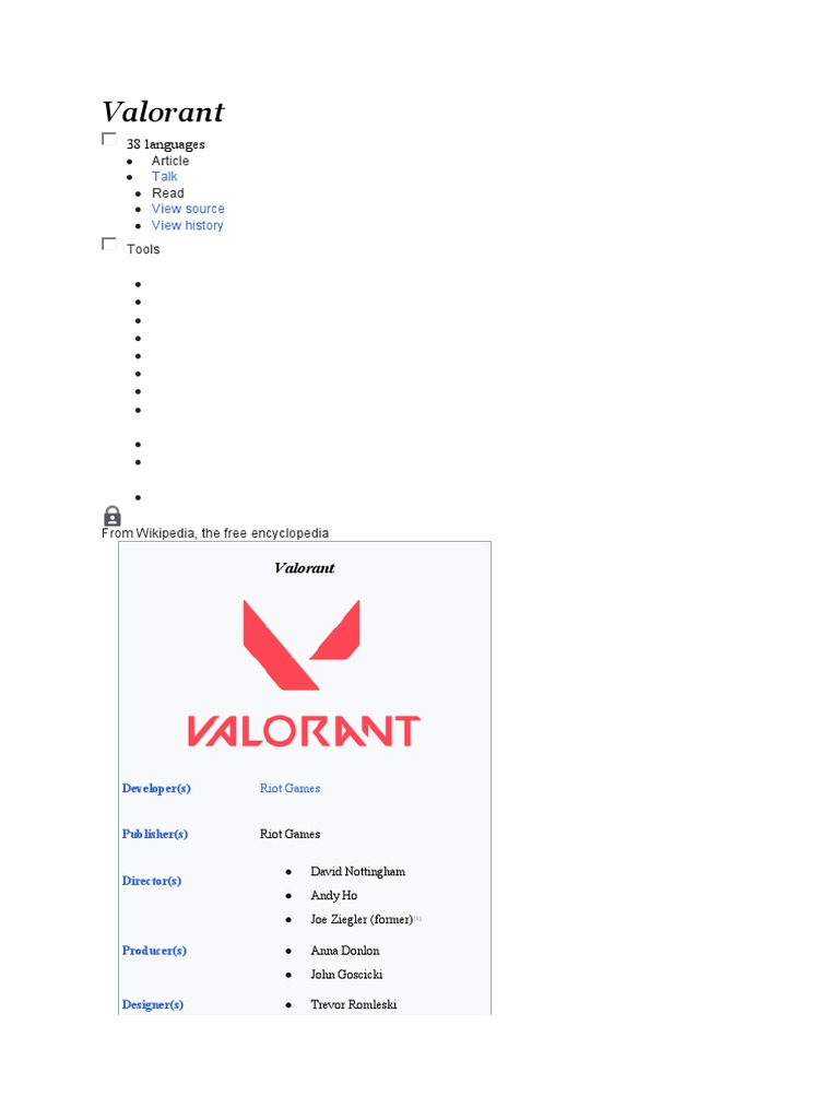 Valorant Game | PDF | Game Design