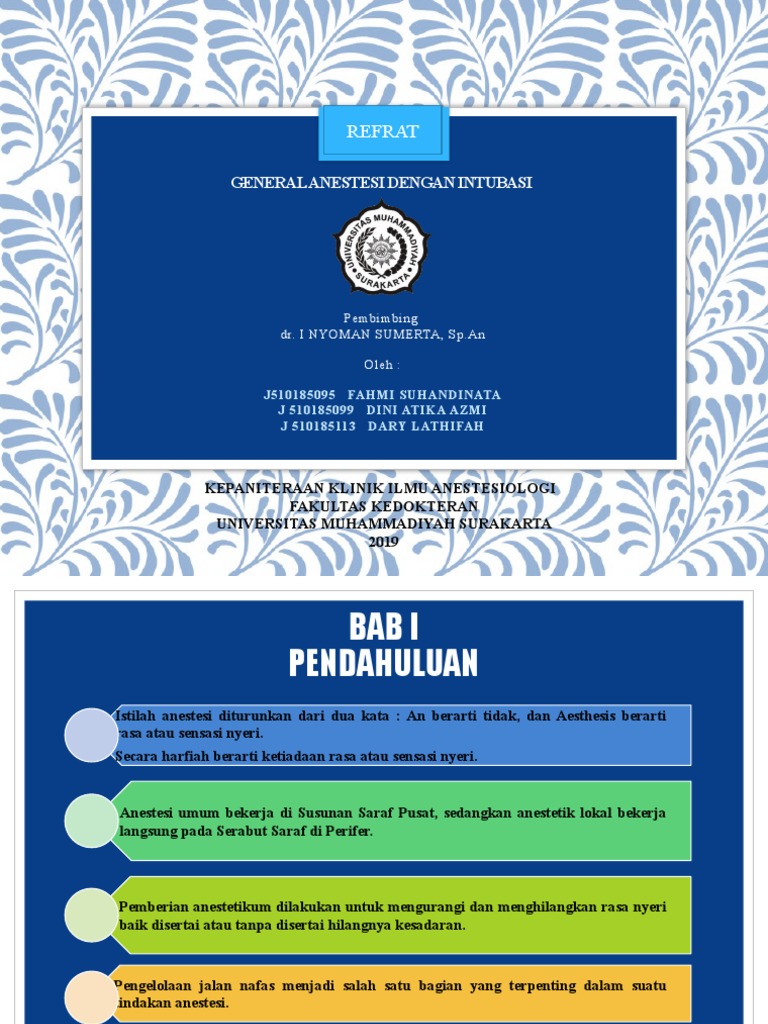 REFRAT Anestesi | PDF