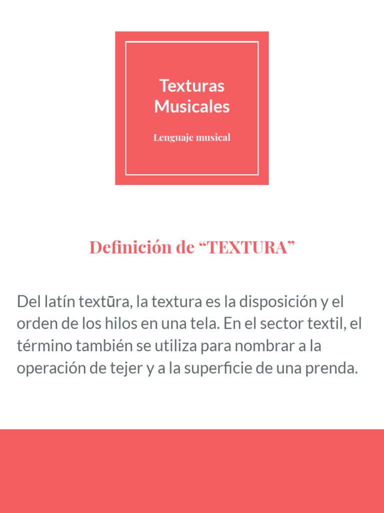 Texturas Musicales | PDF