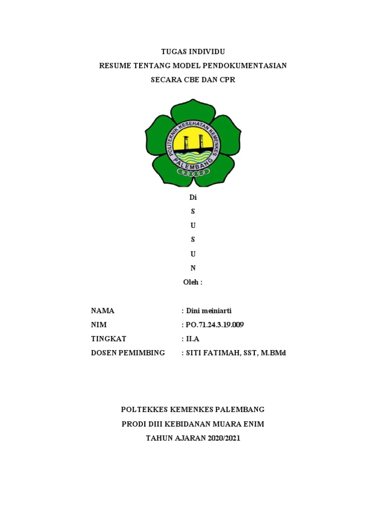 RESUME CBE Dan CPR Dokumentasi (Dini M) | PDF