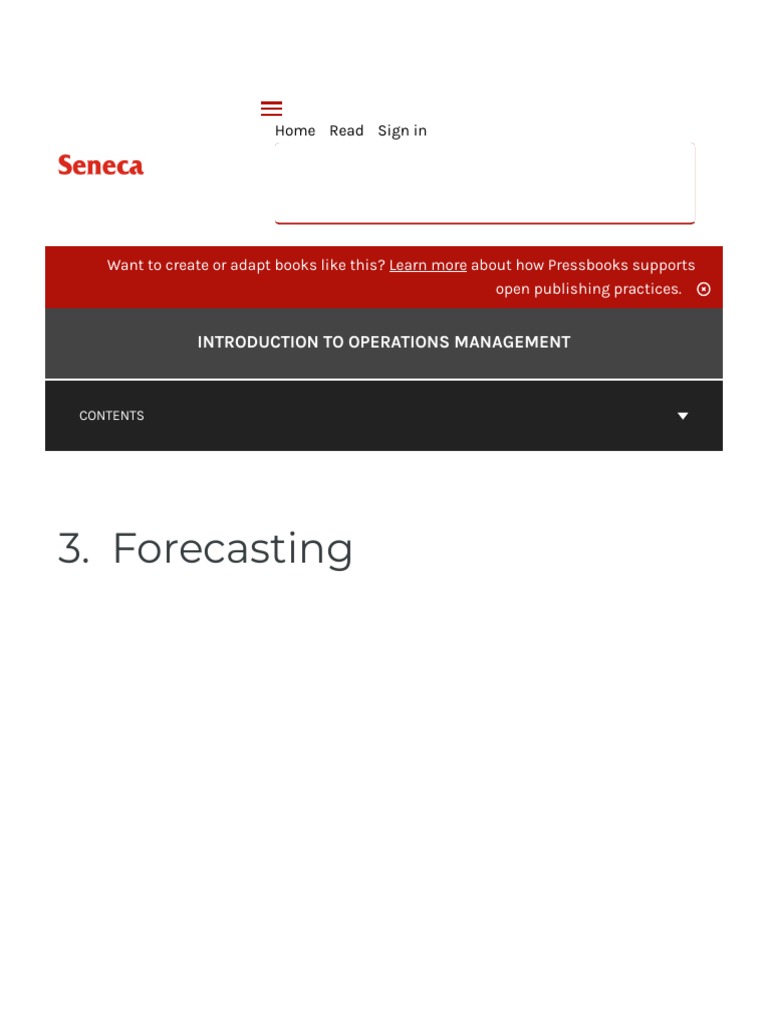 Forecasting - Introduction To Operations Management | PDF | Forecasting | Regression Analysis