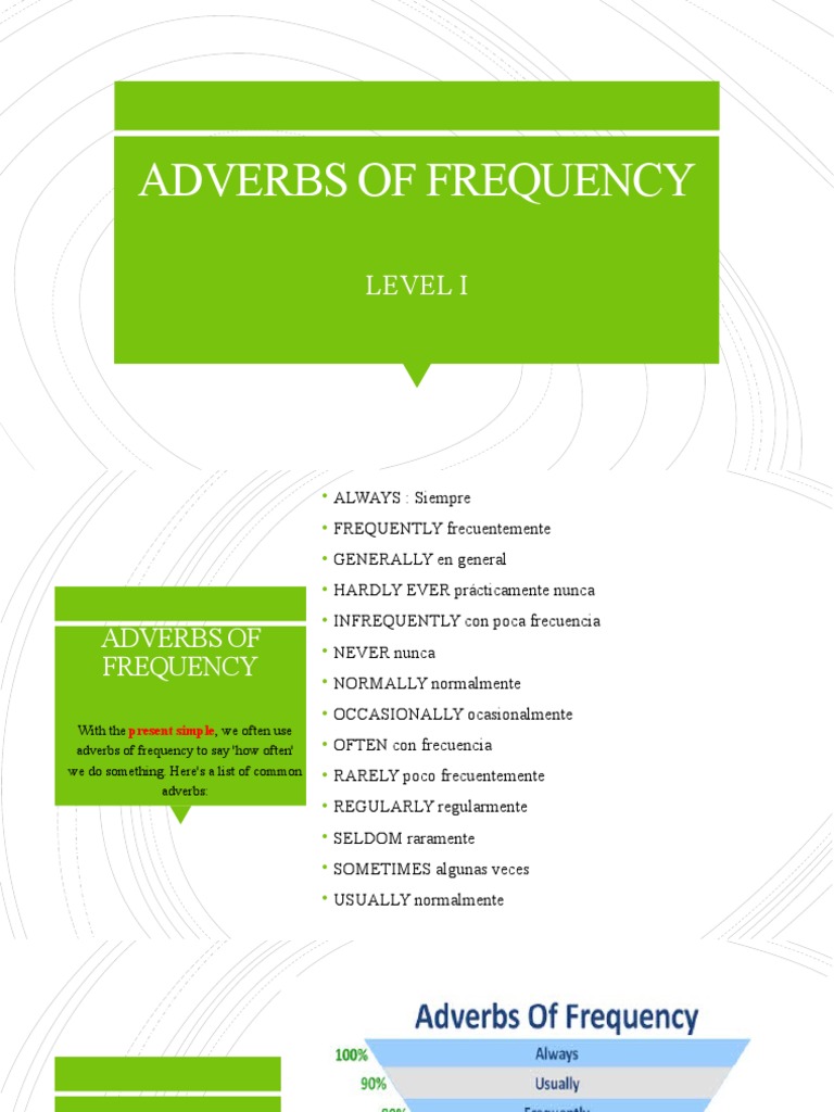Adverbs of Frequency | PDF | Languages | Foreign Language Studies