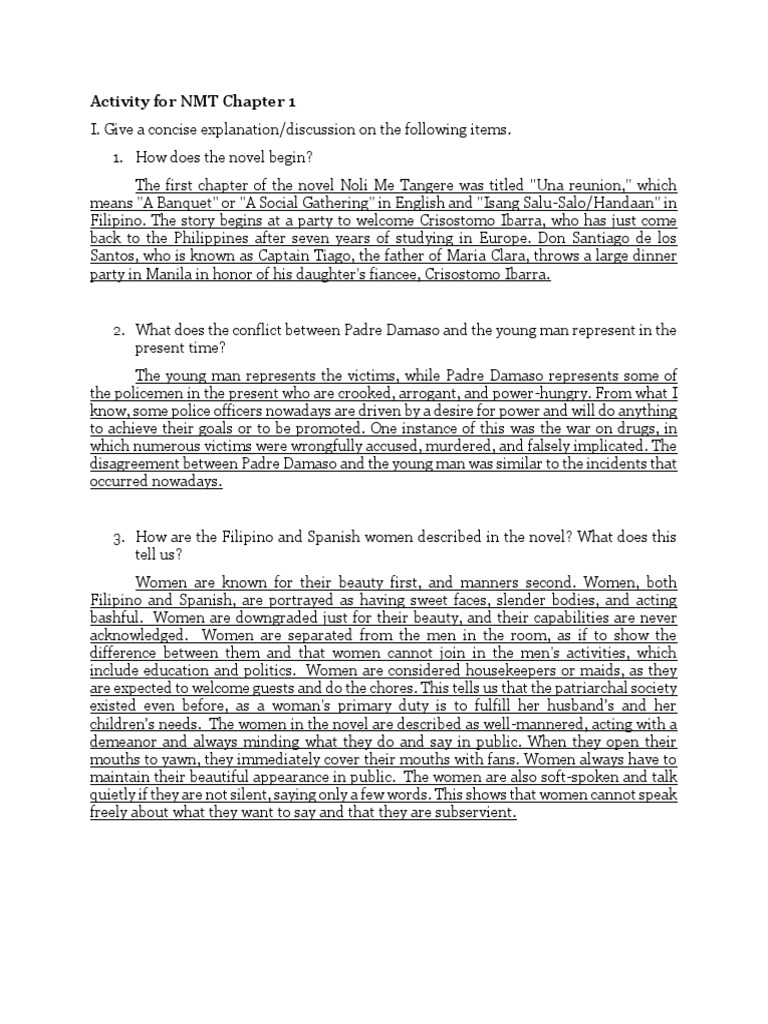 Activity For NMT Chapter 1 | PDF