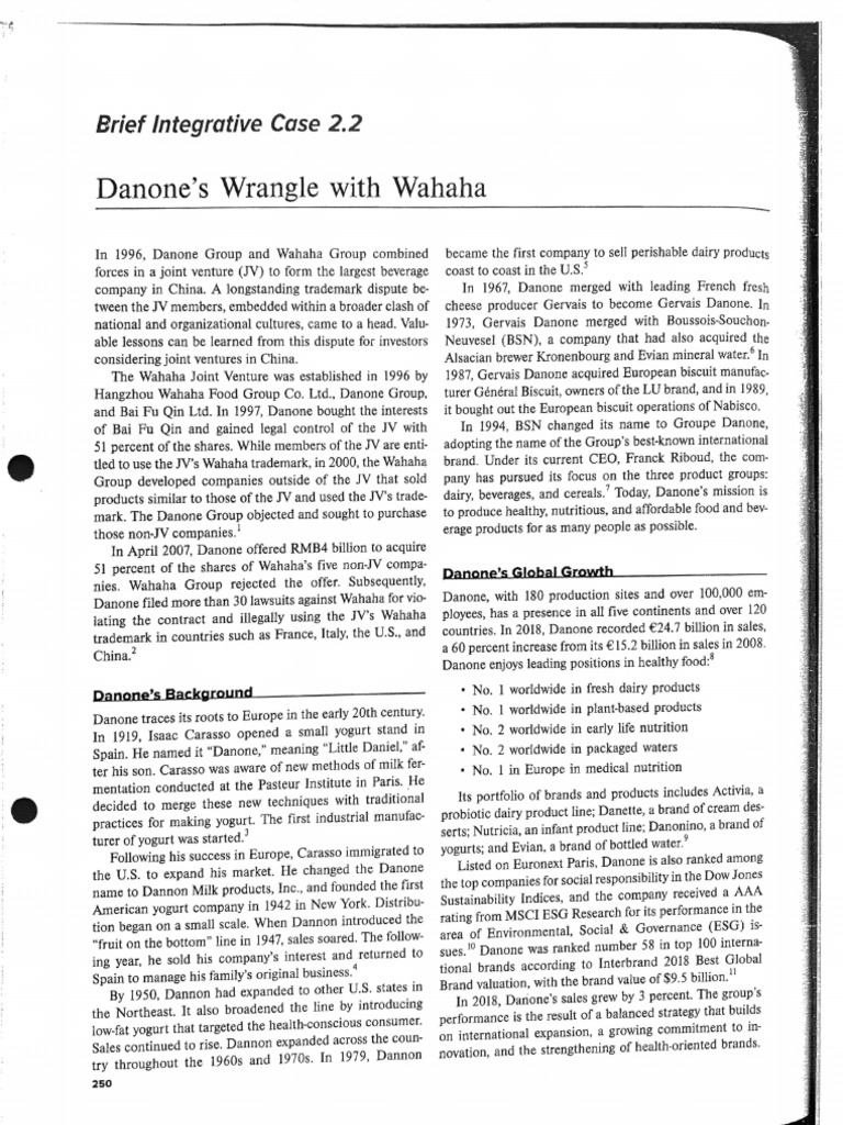 10 Case Danone | PDF