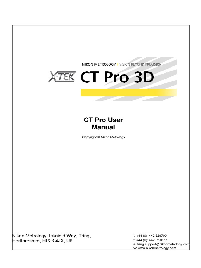 CT Pro User Manual | PDF | Ct Scan | Calibration