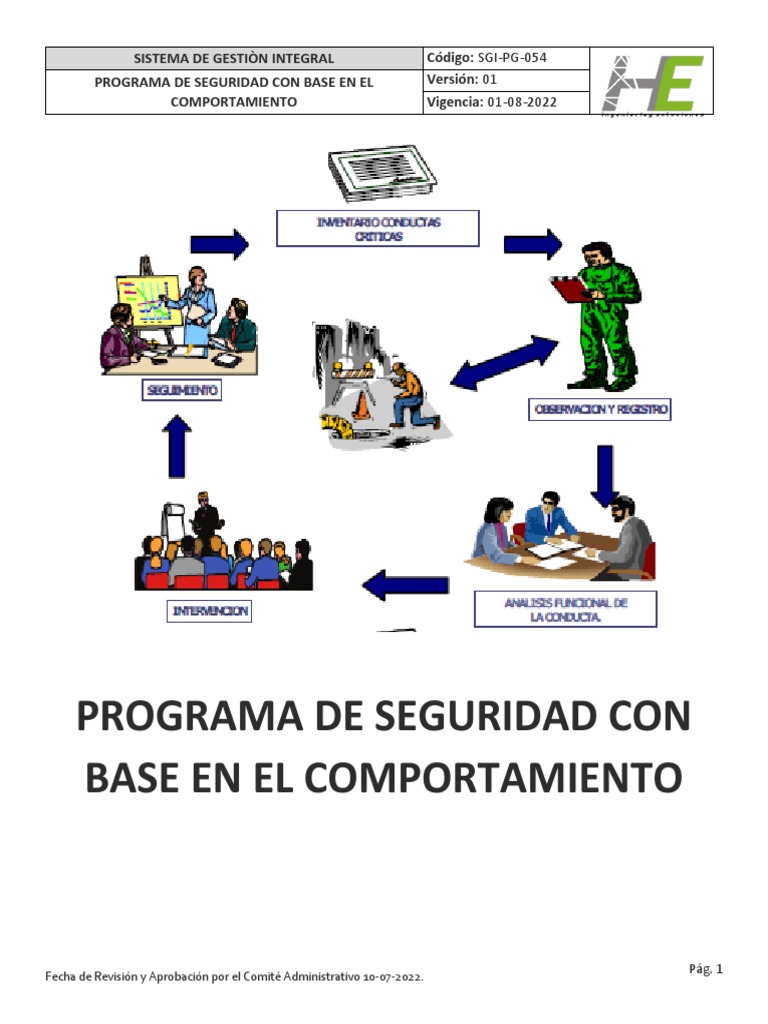 SGI-PG-054 Programa de Seguridad Con Base en El Comportamiento | PDF ...
