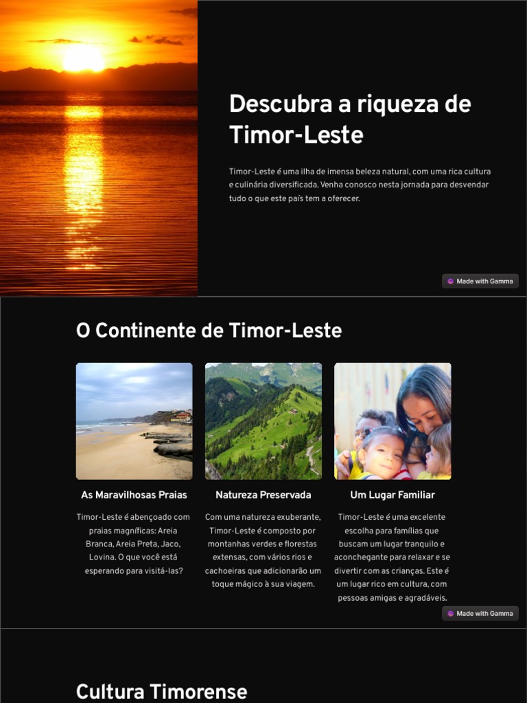 Descubra A Riqueza de Timor Leste | PDF | Timor Leste | Turismo