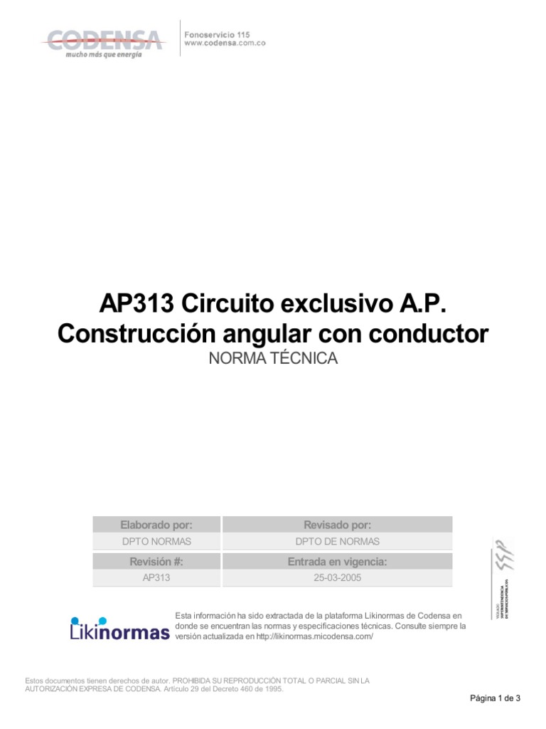 Ap313 Circuito Exclusivo Ap Construcción Angular Con Conductor | PDF ...