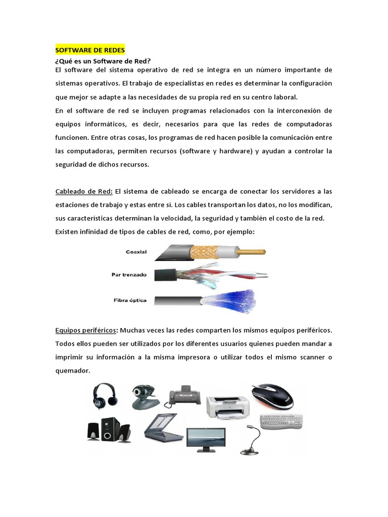 T.P. 7 Hardware y Software de Redes | PDF | Red de computadoras ...