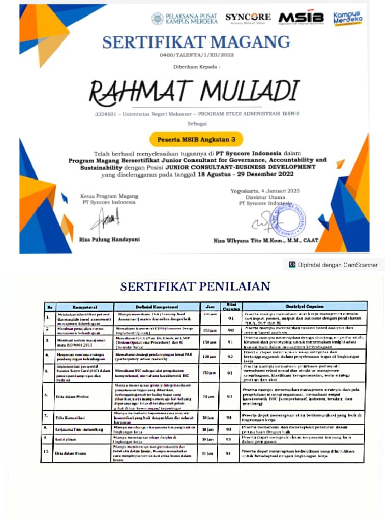 Dokumen Tambahan MSIB 5 Rahmat Muliadi | PDF