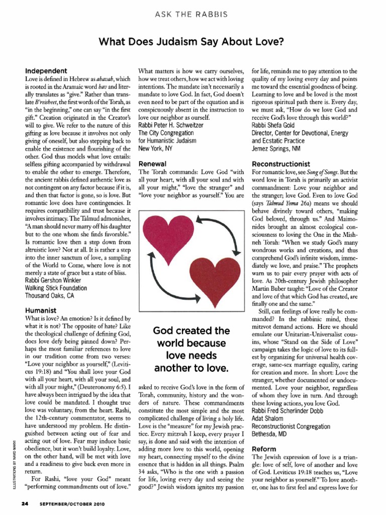Understanding Love in Judaism | PDF | Love | Mitzvah